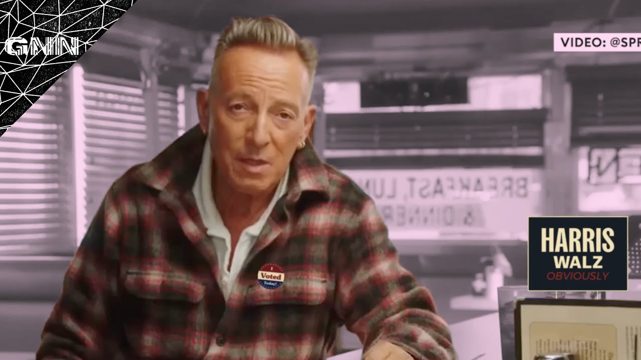 Bruce Springsteen endorses Kamala Harris!!! - YouTube