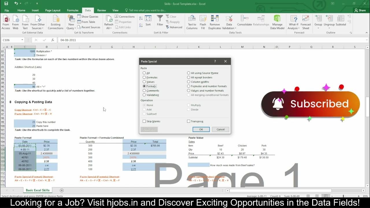 Forage Goldman Sachs Excel Skills for Business Virtual Experience | Task 1: Basic Excel Skills ...