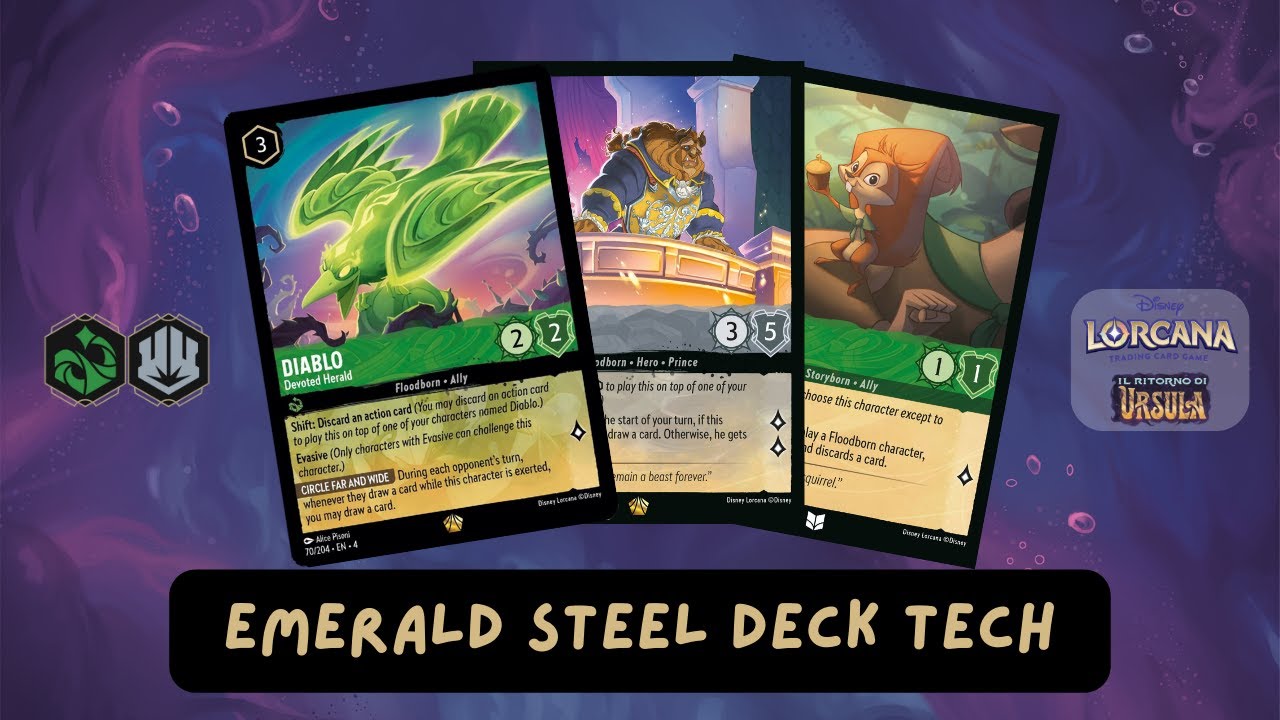 Emerald Steel Discard | Deck Tech | Disney Lorcana | Il Ritorno Di ...