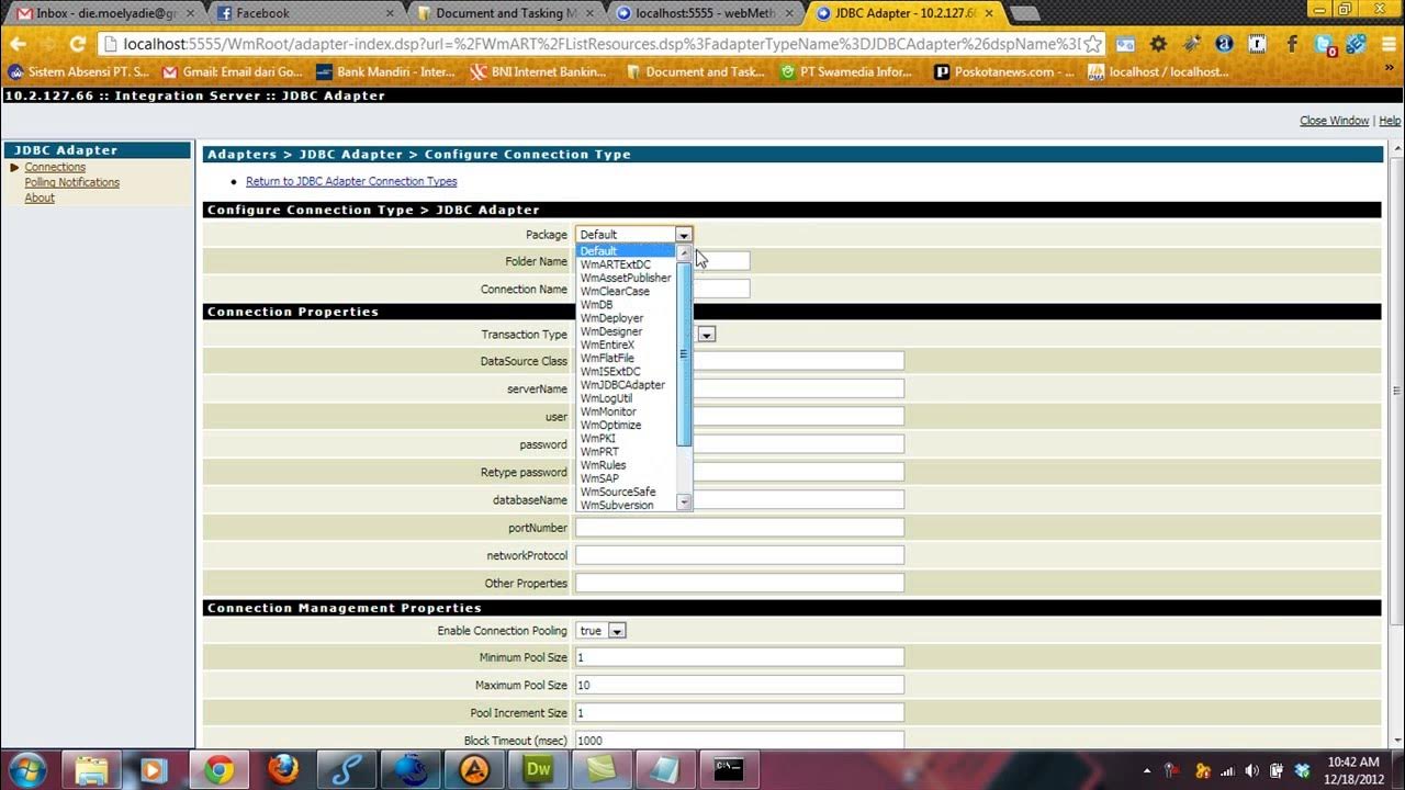 WebMethods Configure JDBC Adapter - YouTube