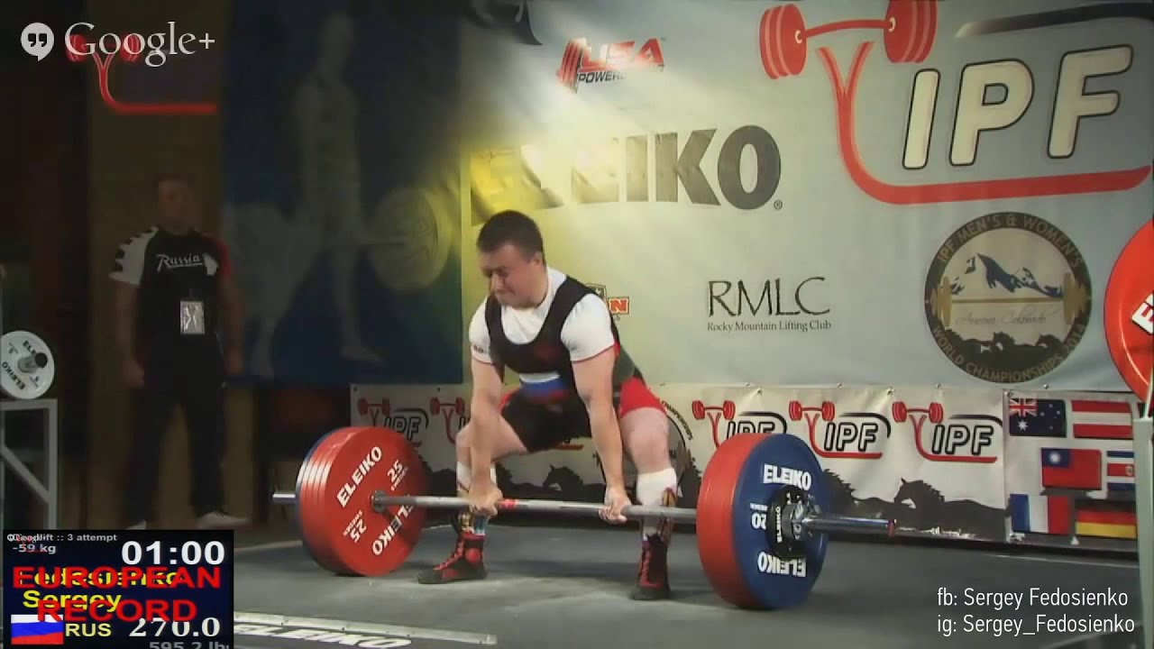 Sergey Fedosienko, IPF Equipped Worlds 2014 - YouTube