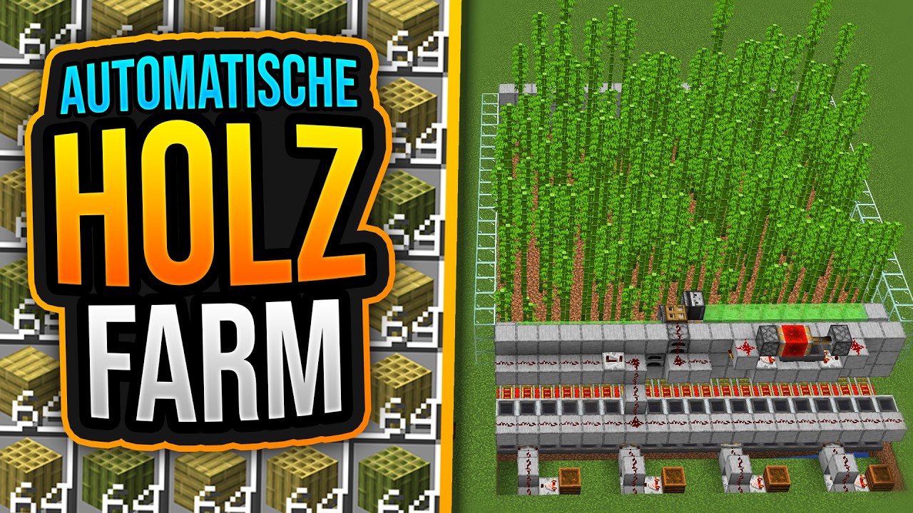 AUTOMATISCHE HOLZ FARM (TUTORIAL) Minecraft 1.21 ErikOnHisPeriod - YouTube