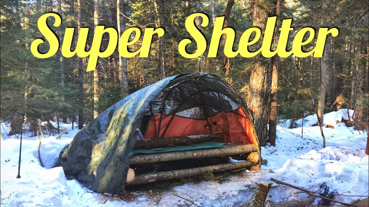 Building a Super Shelter Bushcraft Camp - YouTube