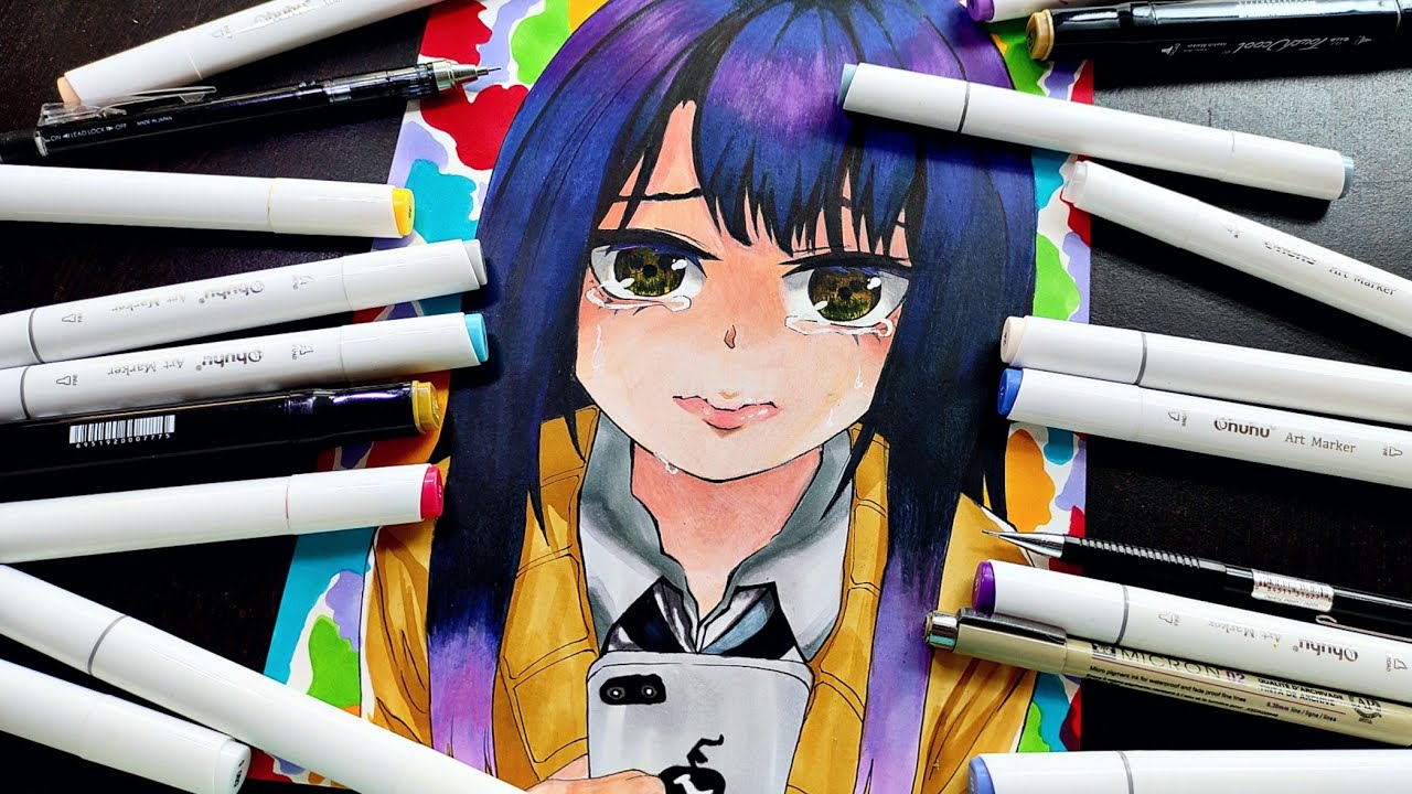 Drawing Mieruko from Mieruko Chan Fall anime 2021 - YouTube