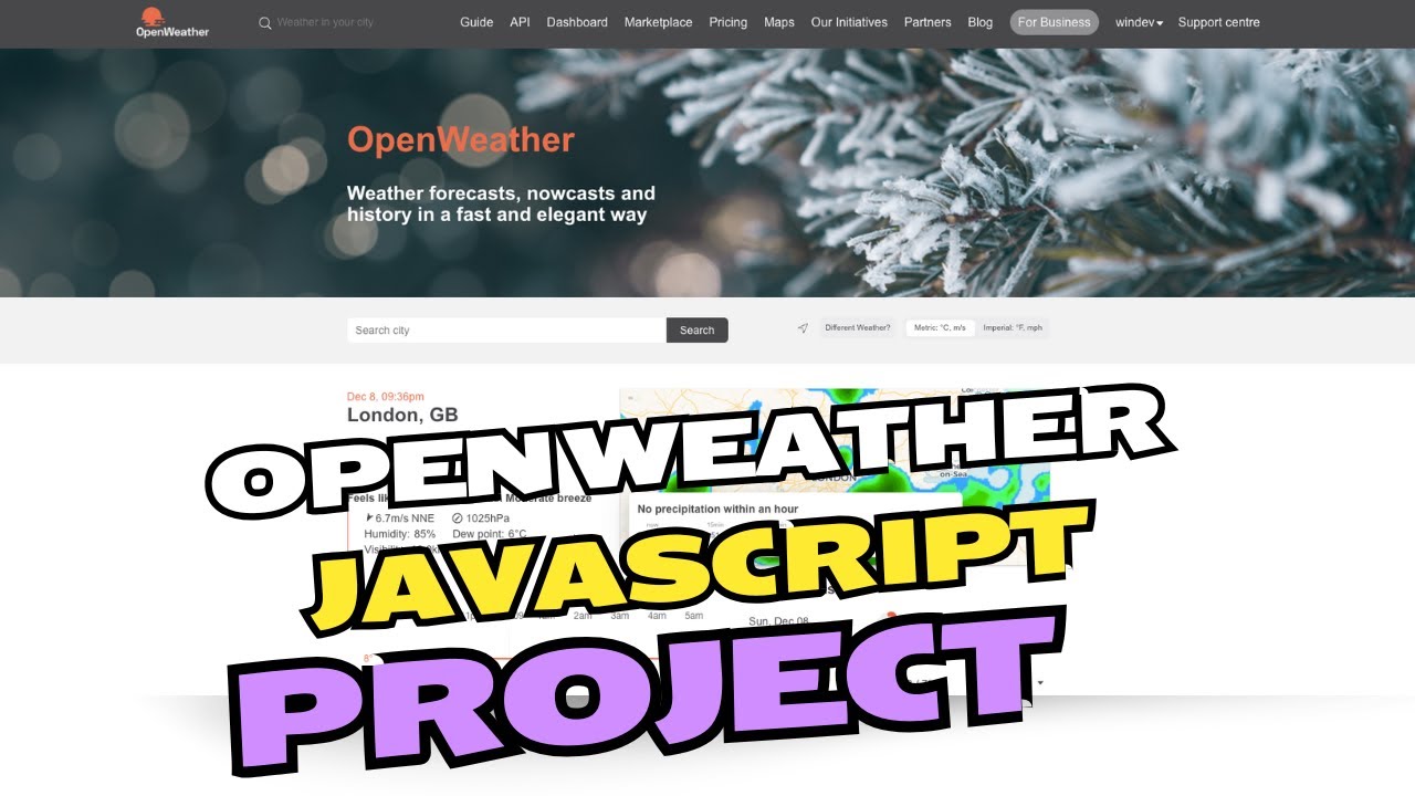Learn to Fetch Javascript Open Weather API for Beginners - - YouTube