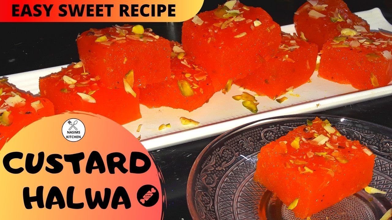 CUSTARD HALWA RECIPE || HOW TO MAKE HALWA IN CUSTARD POWDER || CUSTARD ...