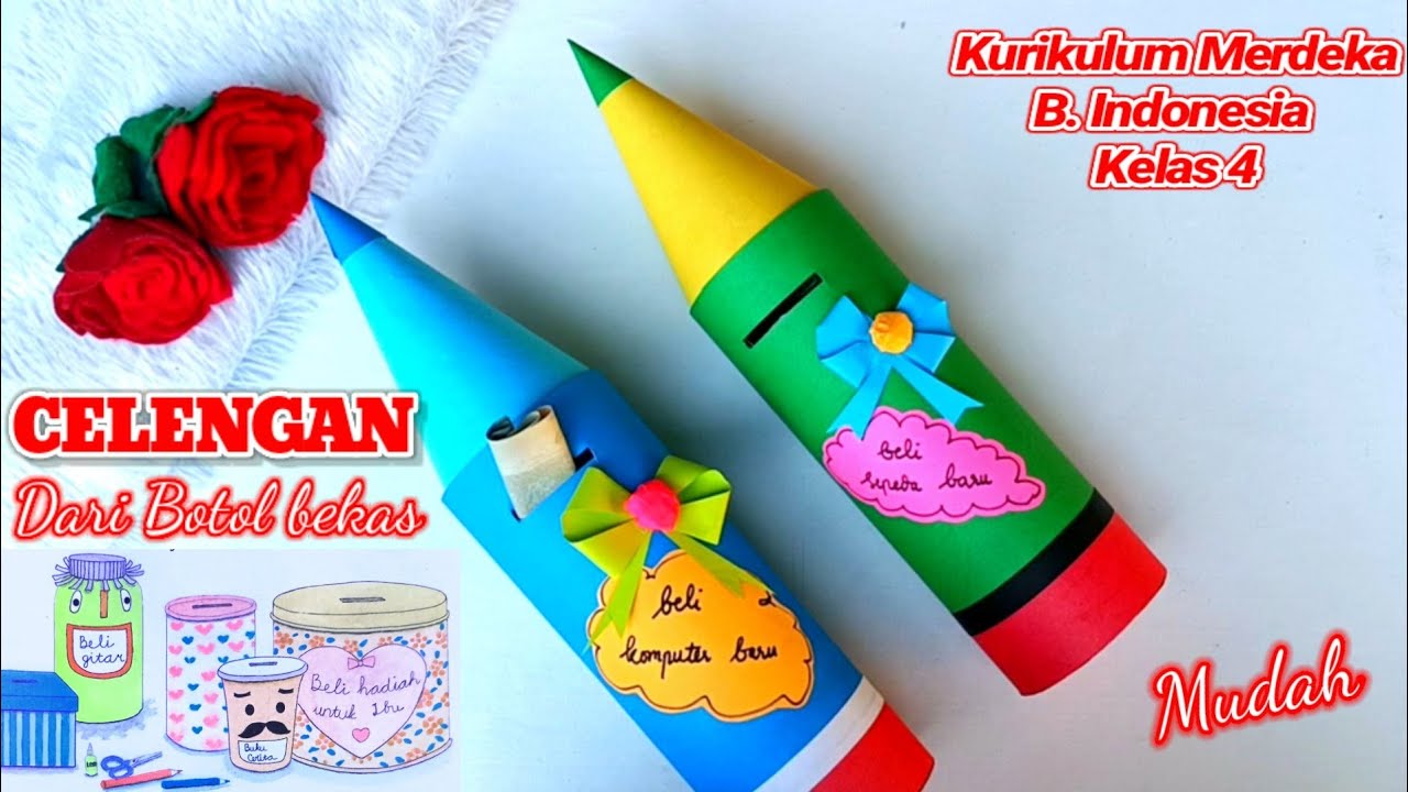 Cara Membuat Celengan dari Botol Bekas / Kerajinan Dari Barang Bekas ...