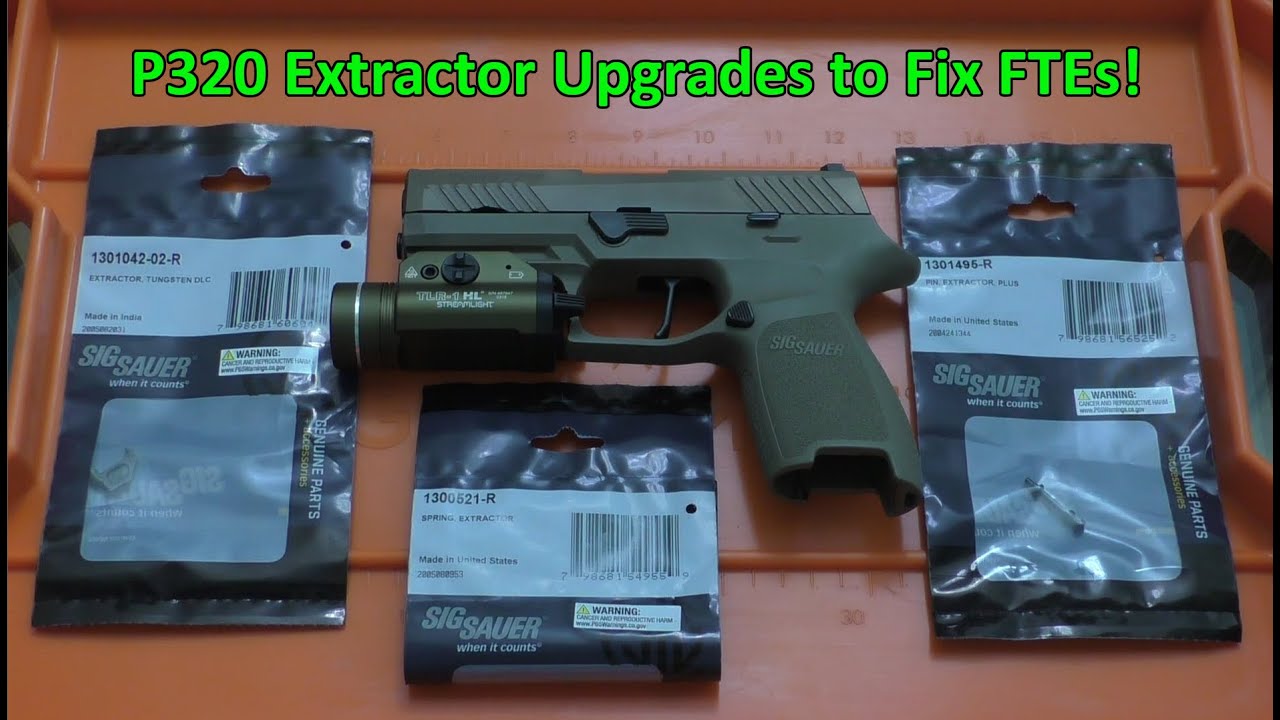 Sig P320 Extractor Upgrade and FTE Fixes - YouTube
