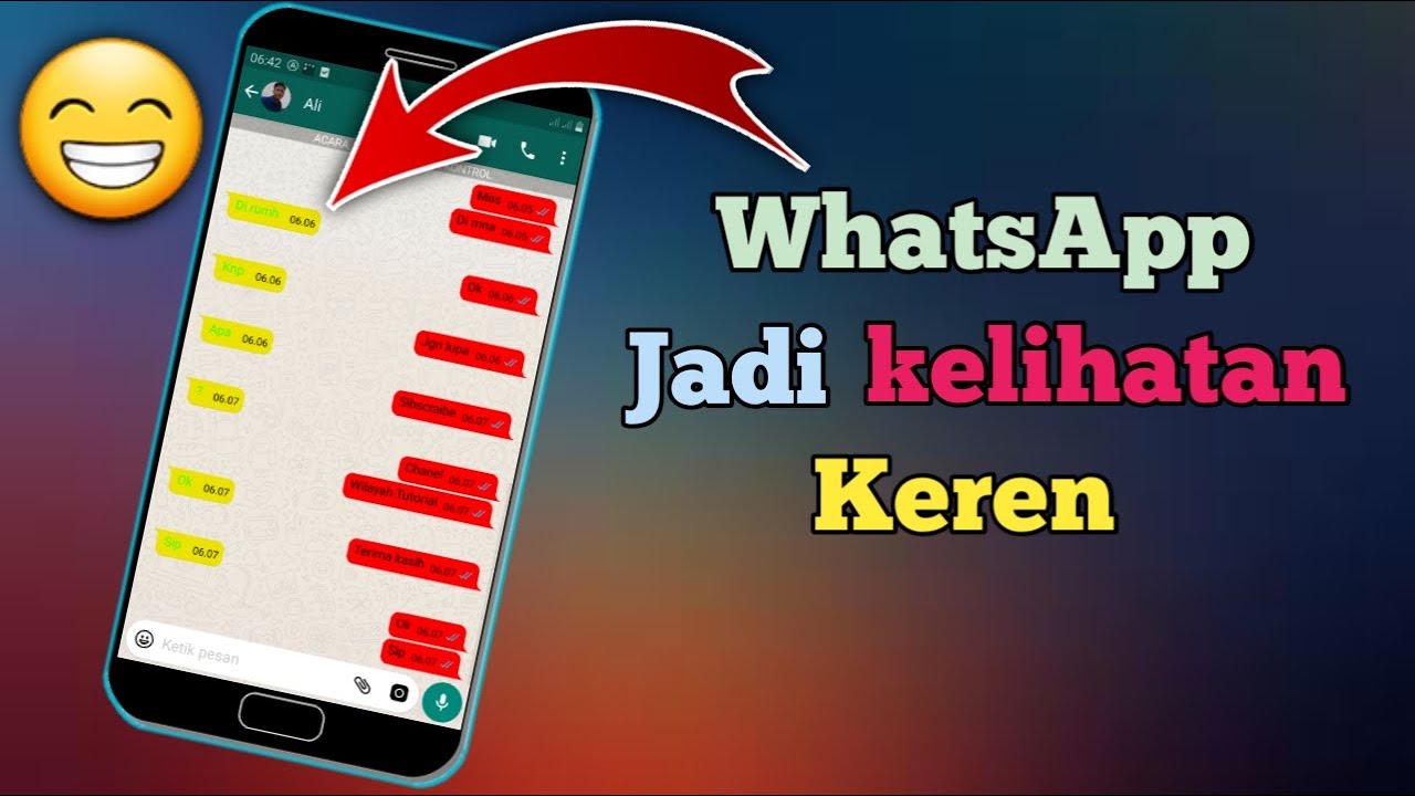 Cara Merubah Gelembung Chat Whatsapp 2020 - YouTube