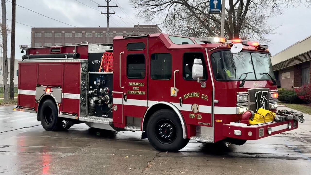 *Brand new* Milwaukee Fire Engine 13 Responding 10-31-24 - YouTube