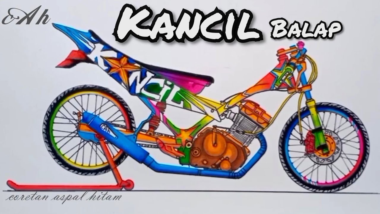 SATRIA FU KANCIL, cara menggambar motor drag, kumpulan motor drag ...