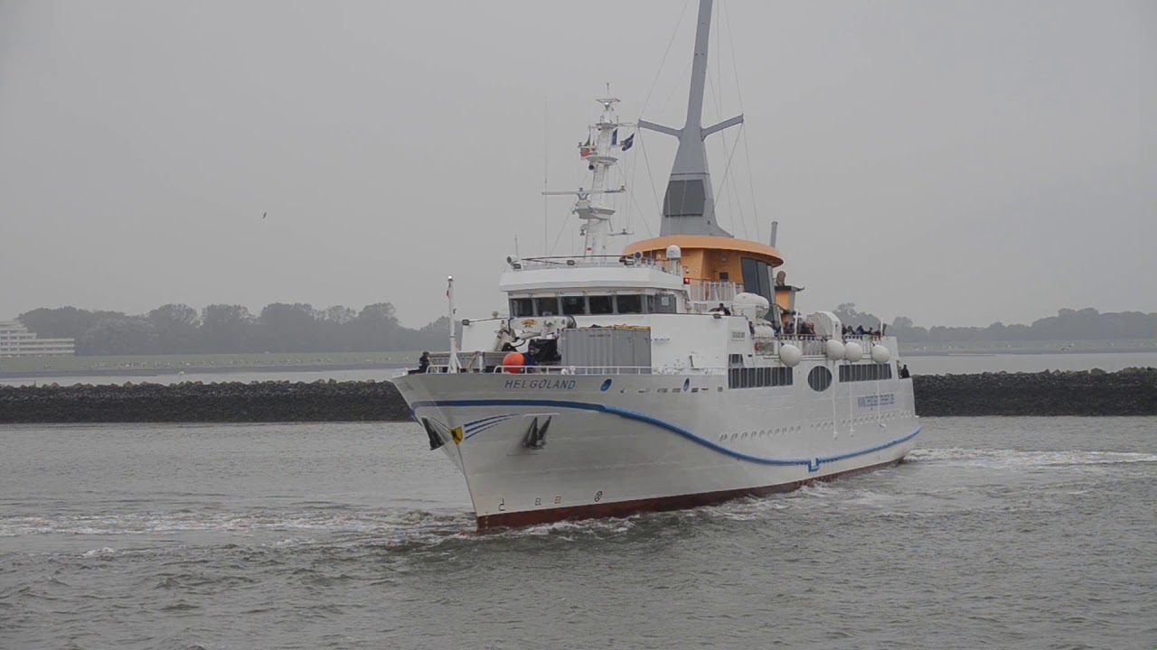 MS HELGOLAND Cuxhaven leaving via Helgoland 27.09.2017 - YouTube