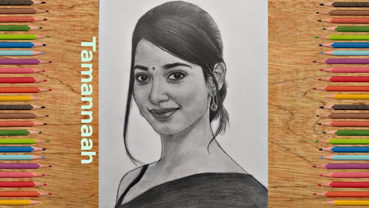 How to draw Tamannaah (Part-2)//Tamannaah pencil sketch - YouTube