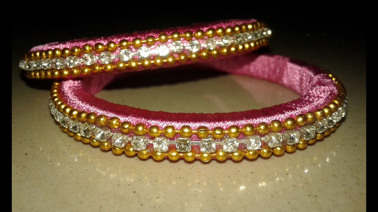 How to make Silk Thread Bangles-DIY-MYWORLD JANU - YouTube