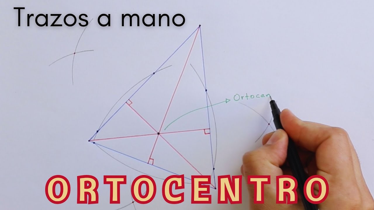 Ortocentro de un triángulo. Cómo ubicarlo con regla y compás. Alturas ...