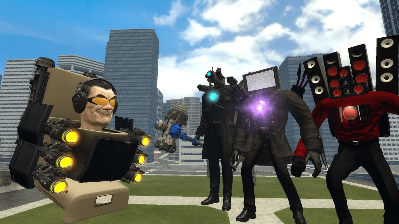 UPGRADED G-MAN VS ALL BOSSES In Garry's mod! - YouTube