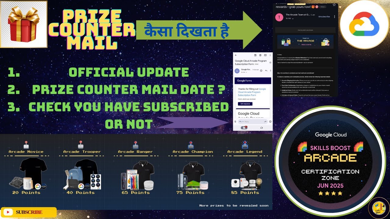 Google Arcade PRIZE Counter Mail || #googlecloud #googlearcade #prizecounter #googleswags # ...