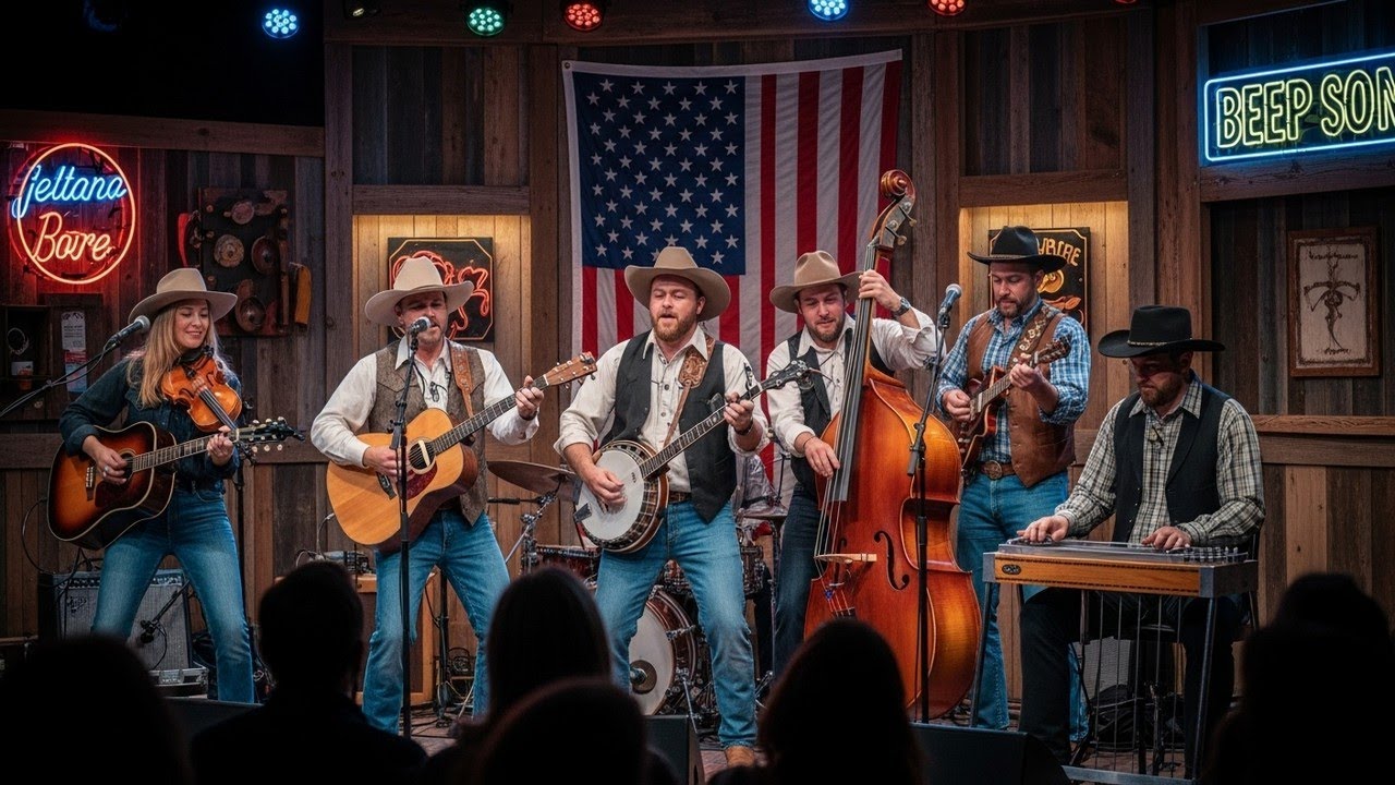 Old-Time Country Charm | Heartwarming Banjo under Barn Lights – Cowboy ...