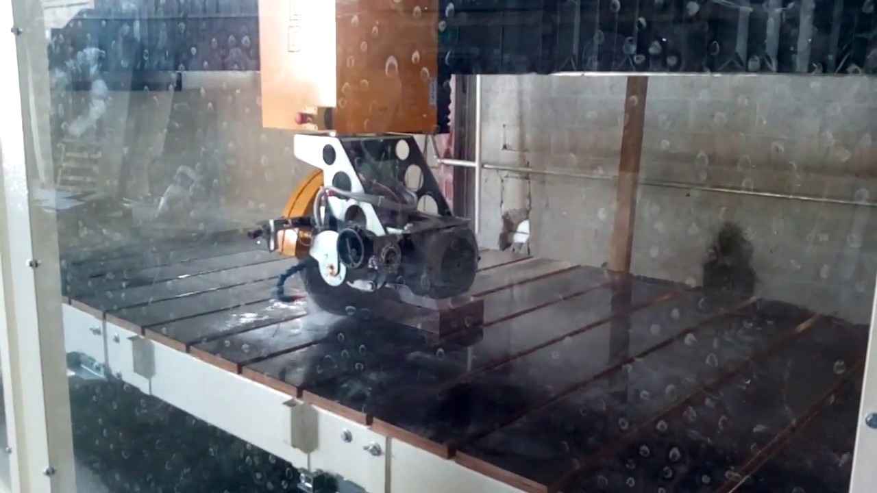 Granite slab cutting - YouTube