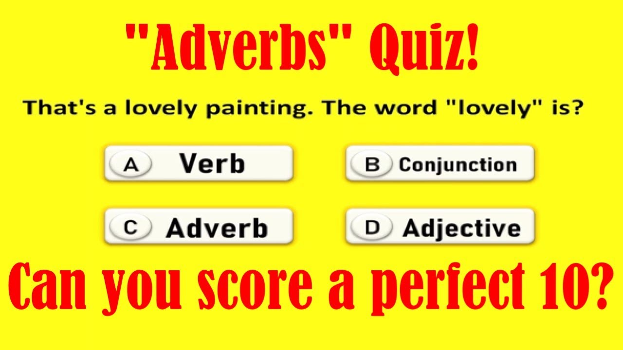 "Adverbs" Quiz! English Grammar Quiz. Learn and improve grammar. - YouTube