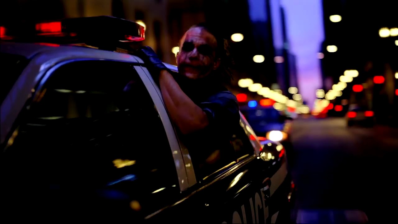 The Dark Knight - Joker Police Car Scene - YouTube