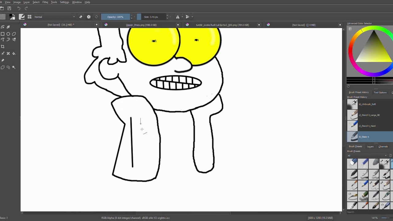 gravity falls fanart timelapse bill cipher - YouTube