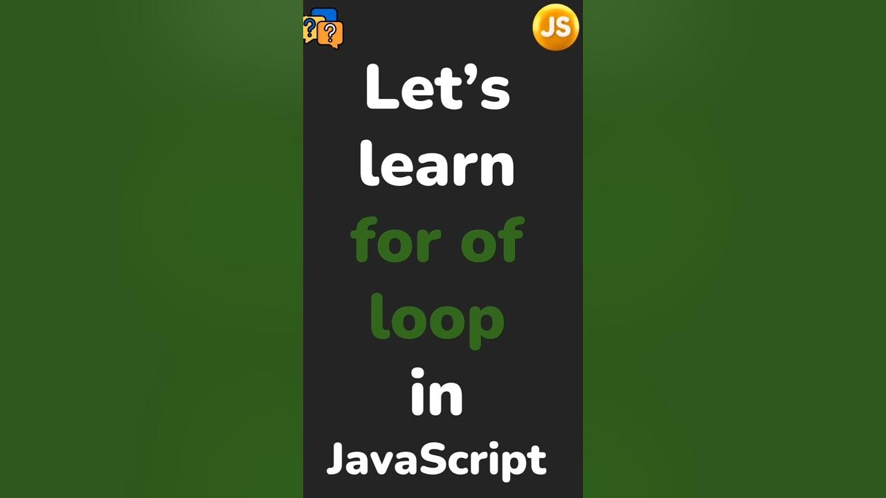 The LOOP Trick That's Simplifying JavaScript Coding | For of loop📌📌 - YouTube