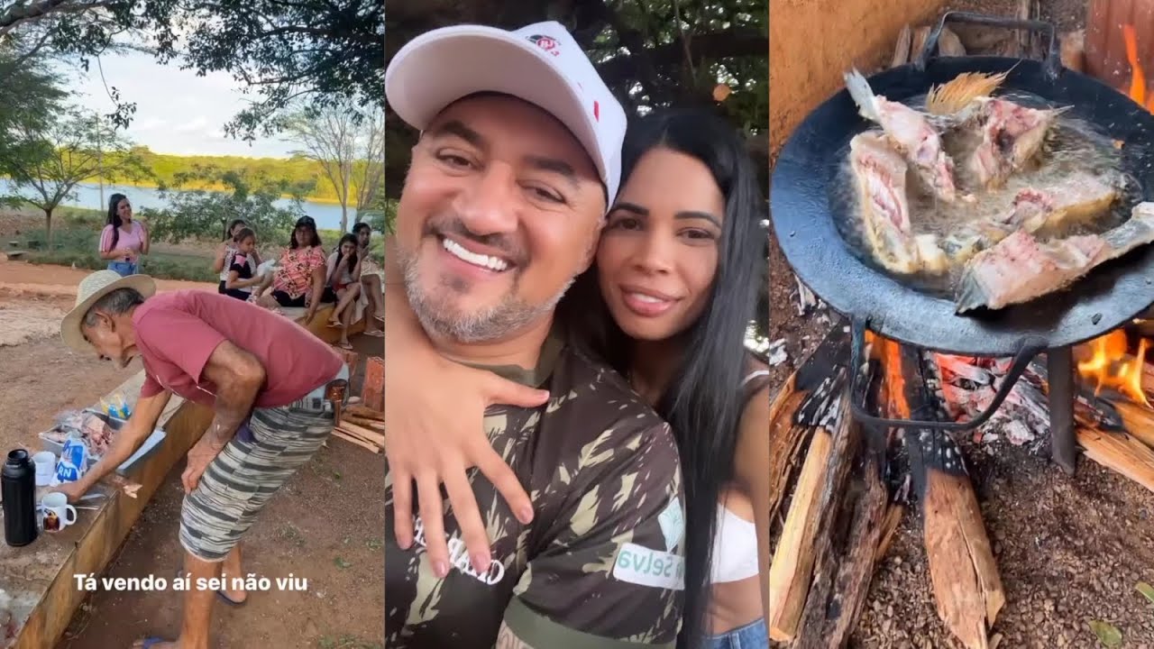 CHARLES E VANESSA RAQUEL CONVIDA FAMILIARES E AMIGOS PARA COMER PEIXE NA CHÁCARA COMÉDIA ...