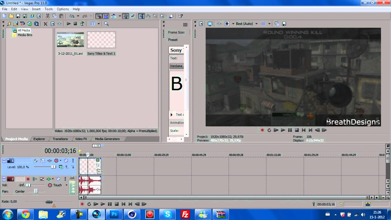 Tutorials | Sony Vegas | How to... | #1 | By BreathDesigns // Dutch - YouTube