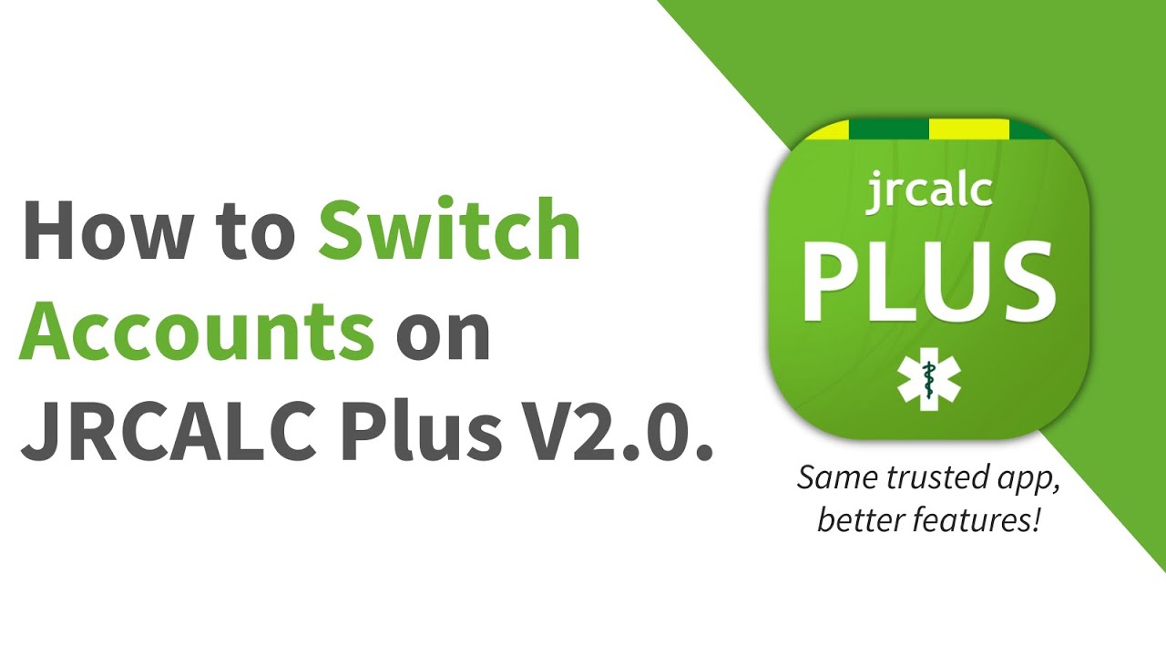 Switching Accounts on JRCALC Plus - YouTube