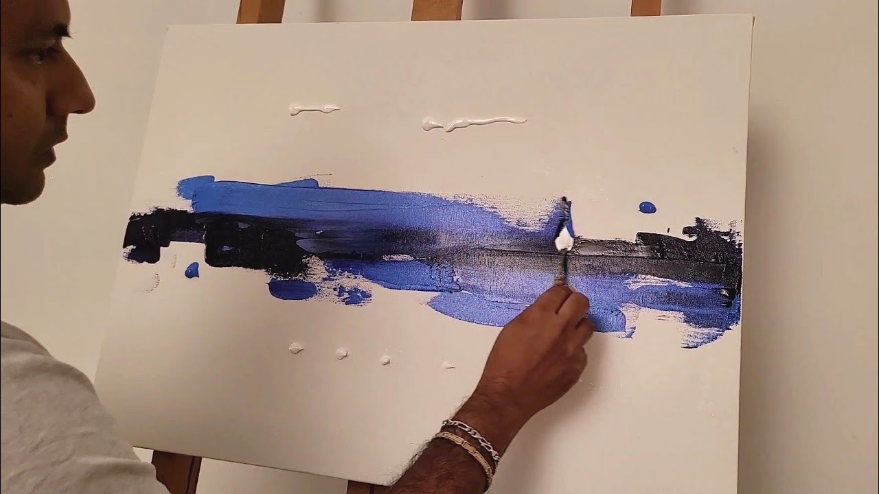 Easy Abstract Landscape Painting Demo / Step By Step For Beginners ...