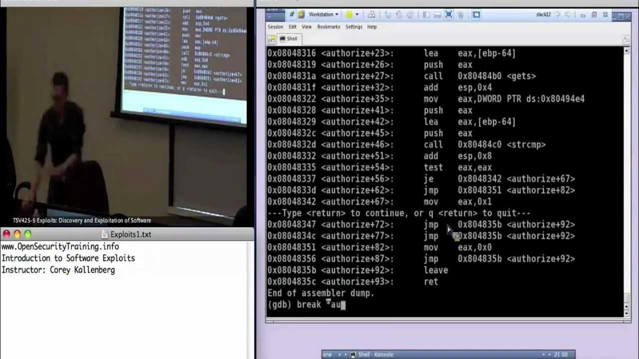 Day 1 Part 4: Exploits1: Introduction to Software Exploits - YouTube