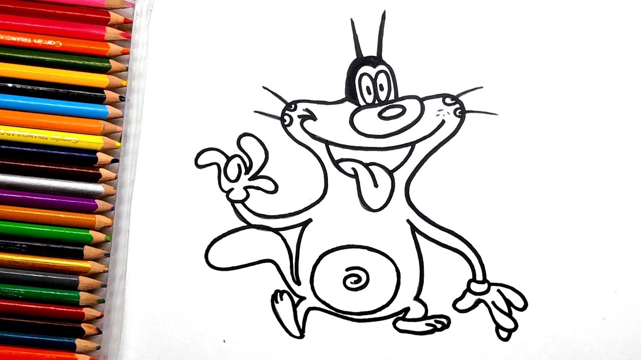 How to draw oggy easy step by btep || Oggy drawing || drawing for ...