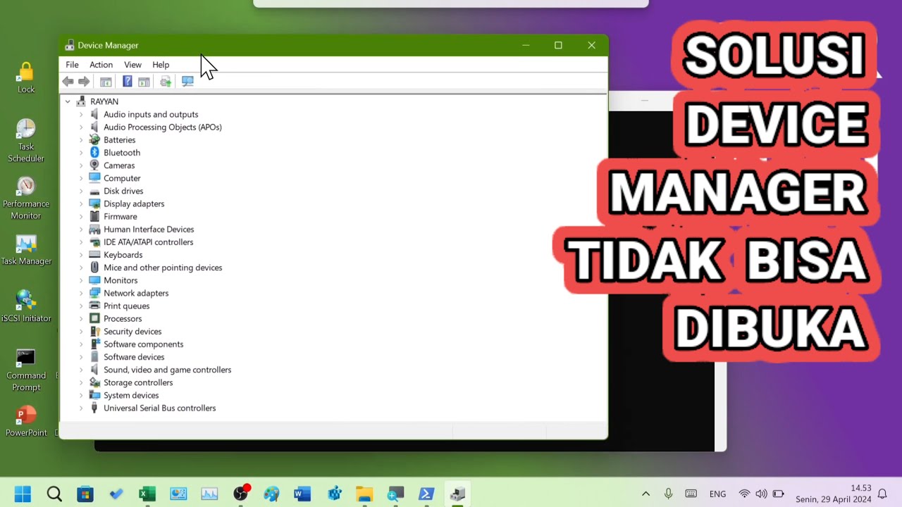 Solusi Device Manager Tidak Bisa Dibuka di Laptop Windows 11 - YouTube
