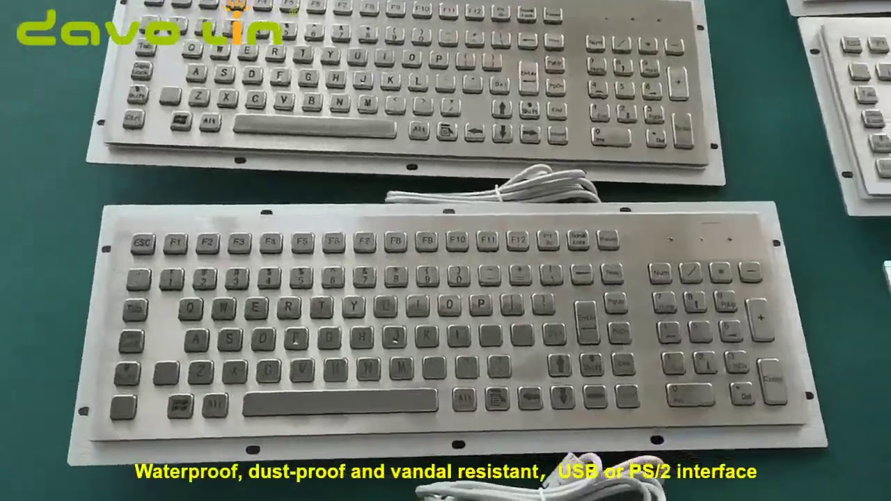Industrial Metal Kiosk Full Size Keyboard with Numeric Keypad D-8625 ...