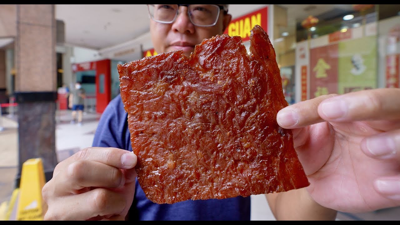 The oldest BAK KWA brand in Singapore! (over a century old!) - YouTube