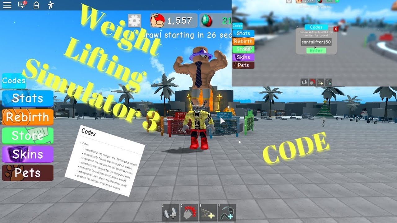 Weight Lifting Simulator 3 CODE | Roclone YT - YouTube
