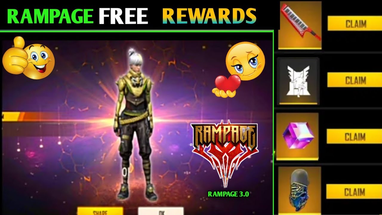 RAMPAGE 3.0 BUNDLE ANIMATION | FREE FIRE NEW EVENT | NEW EVENT FF | NEW ...
