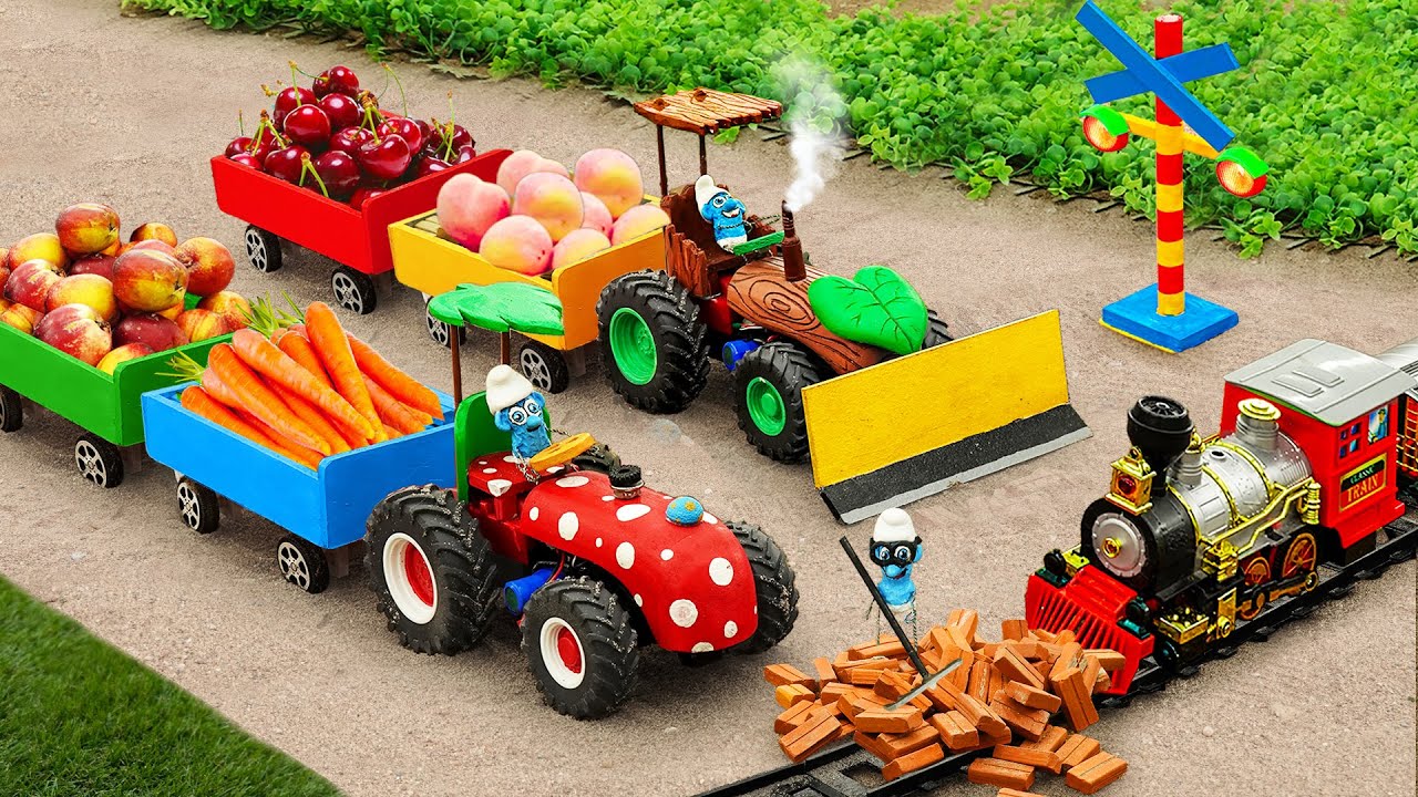Top diy tractor making mini train transporting gasoline for petrol pump ...