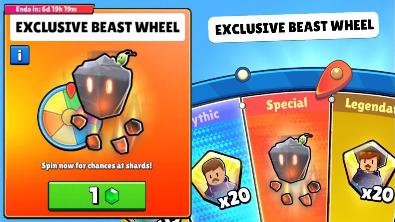 "NEW" EXCLUSIVE BEAST WHEEL ft. METEOR SPECIAL SKIN | Stumble Guys ...