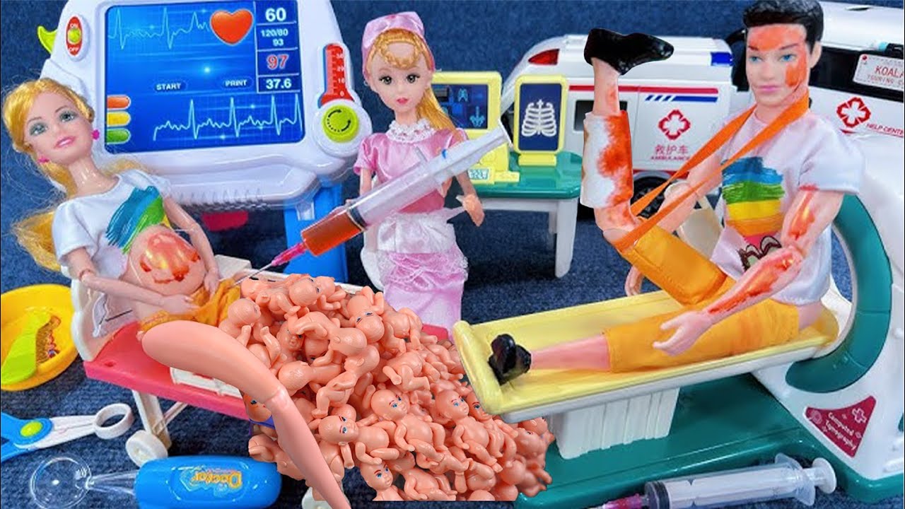 15 Minutes Satisfying with Unboxing Doctor Toys，Ambulance Playset ...