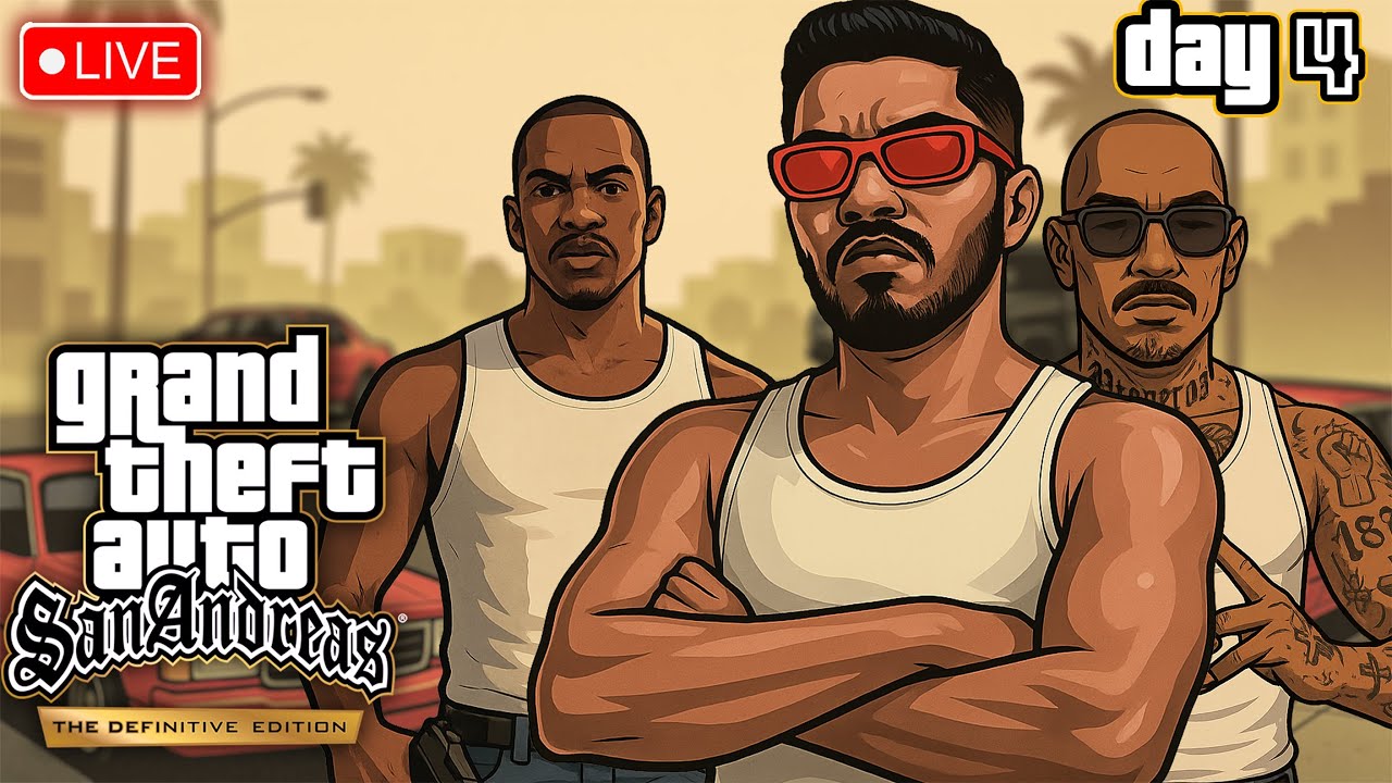 DAY 4 of Playing GTA SA in 2025 | CJ is GOAT | LIVE with Kinggfr - YouTube