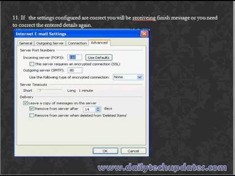 Procedure to configure Godaddy POP / SMTP setup for Microsoft Outlook ...