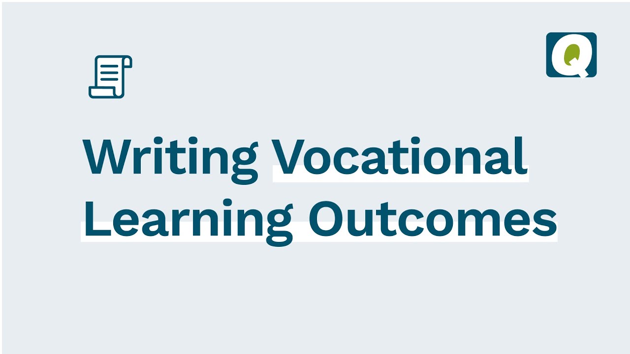 Crafting effective Vocational Learning Outcomes - YouTube