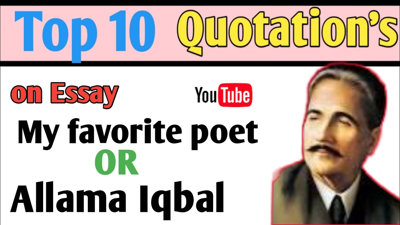 Top 20 Best Quotes of my favorite poet || Allama Iqbal essay quotations ...