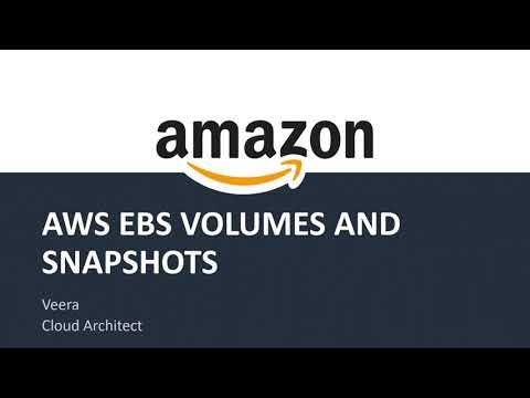 Create AWS EBS Volumes and snapshots - YouTube