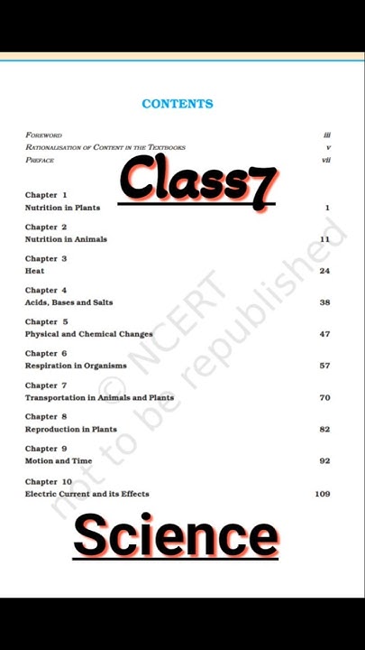 Class 7 science new syllabus (2025-2026) - YouTube