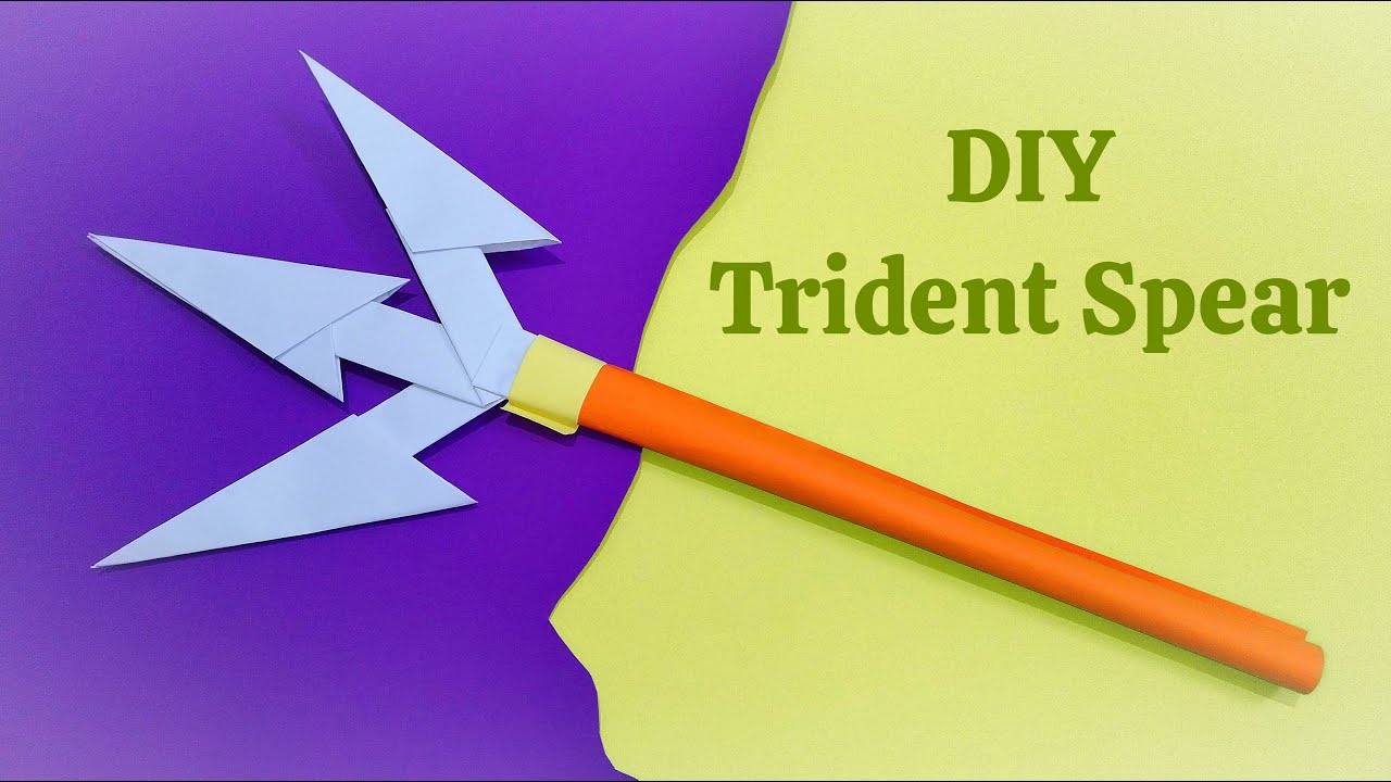 Make a Paper Three-Pronged Spear in 3 minutes - Origami Trident Spear ...