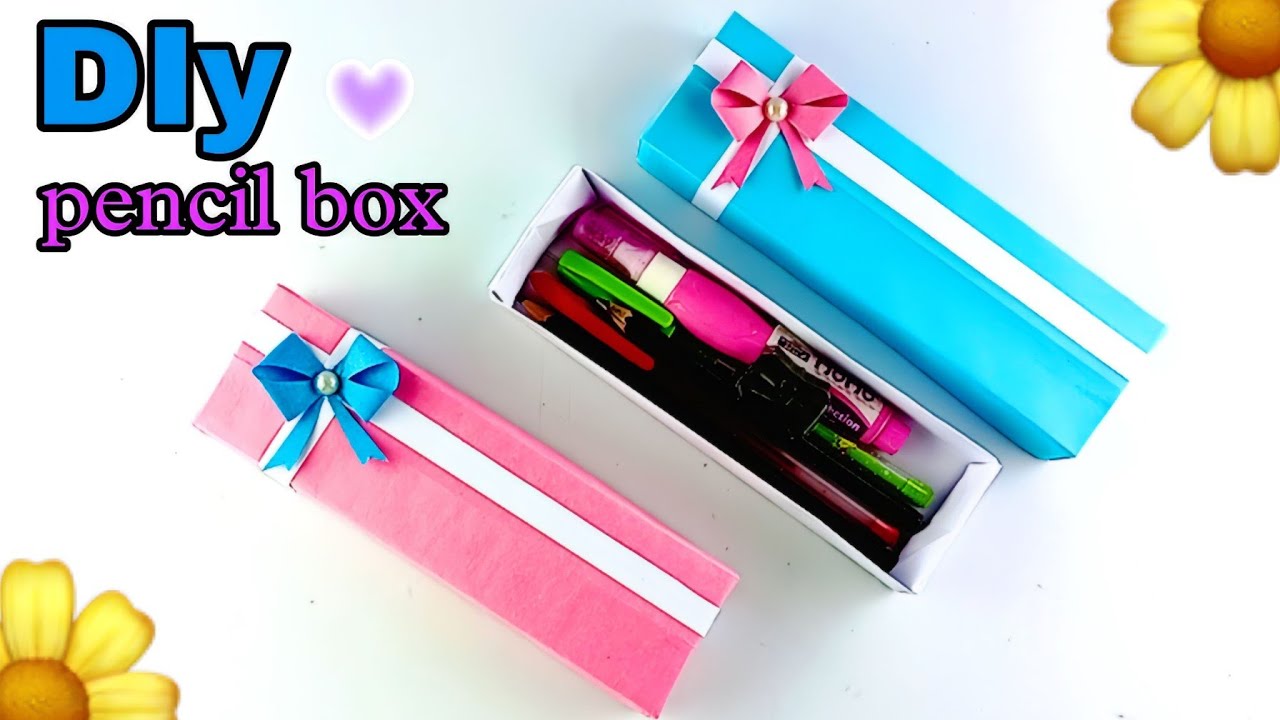 how to make a paper pencil box /origami paper pencil box / handmade ...