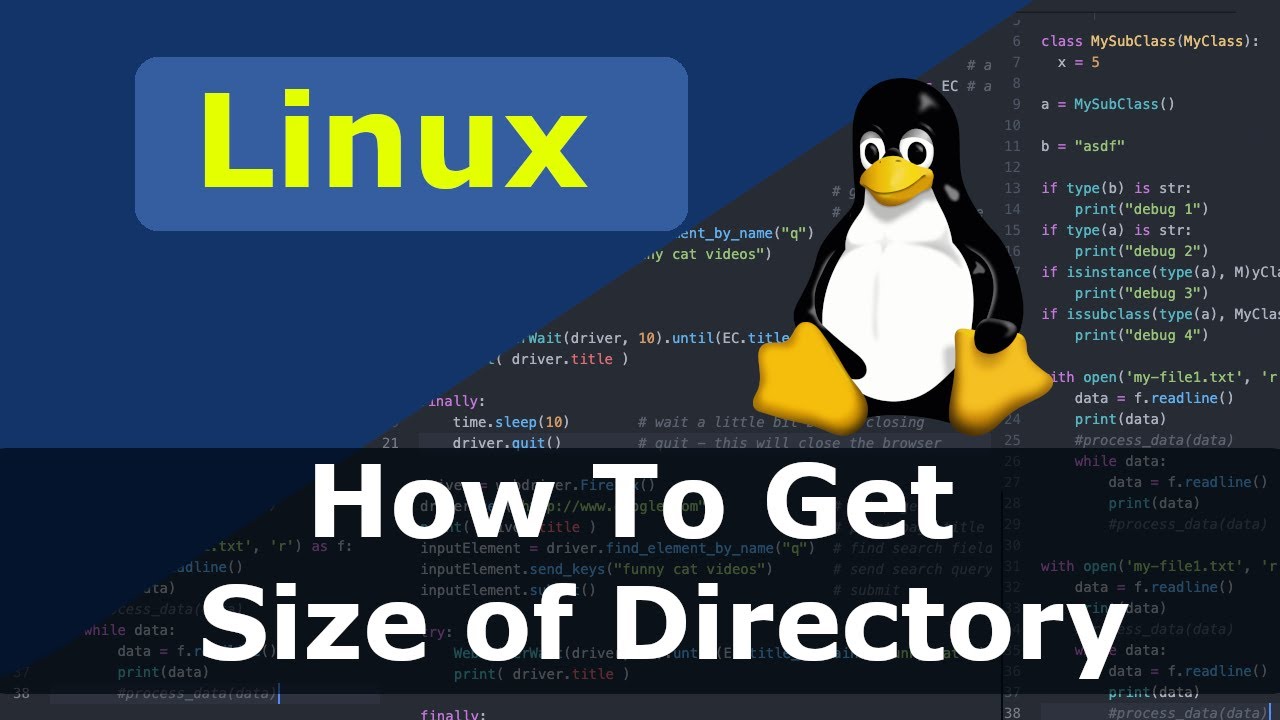 Linux How To Get Size Of Directory YouTube Linux How To Get Size Of Directory YouTube